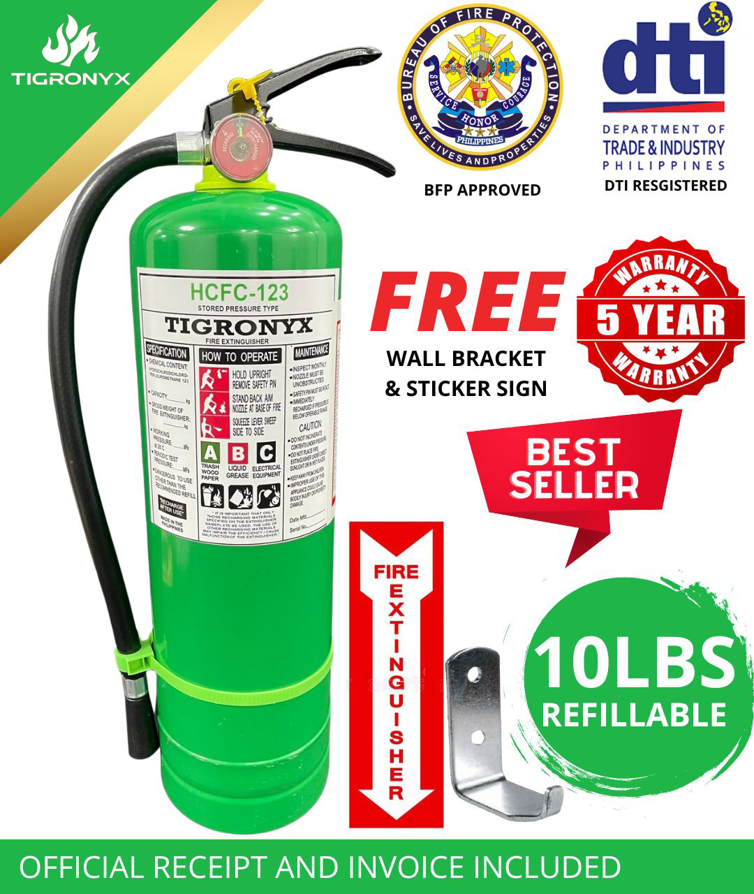 Fire Extinguisher Green HCFC 123 ABC Type Refillable Lazada PH Fire Extinguisher Green HCFC 123 ABC Type Refillable Lazada PH