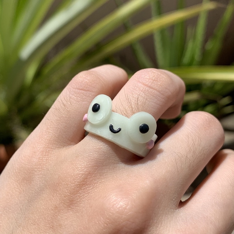 【Quick delivery from Manila】Couple Frog Rings (Glow in the dark ...