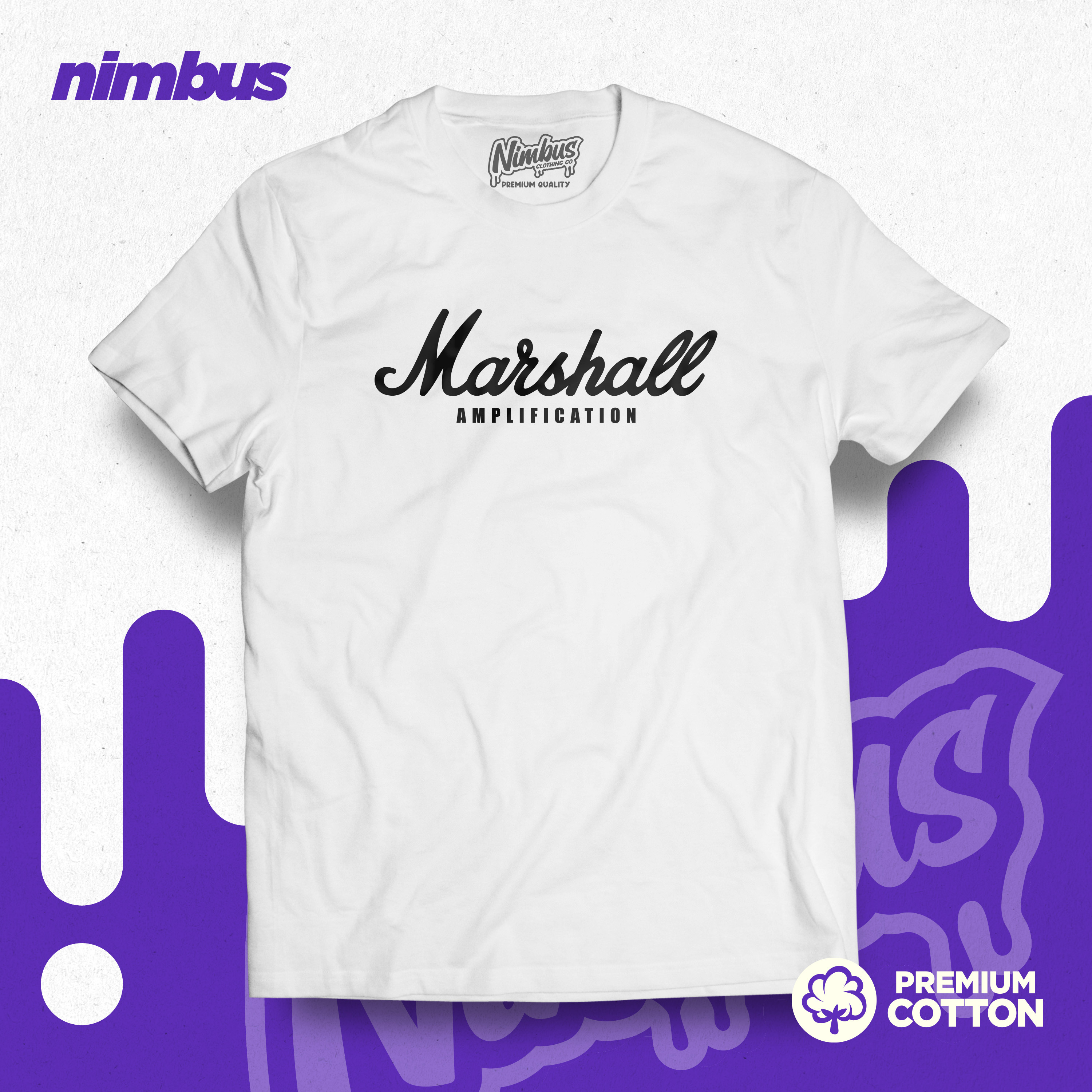 Music Band | Marshall Amps | Premium Cotton T-Shirt | Nimbus Clothing ...