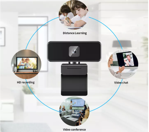 Full HD 1080P Webcam PC Camera Desktop Webcams CMOS 360 Rotate Wide ...