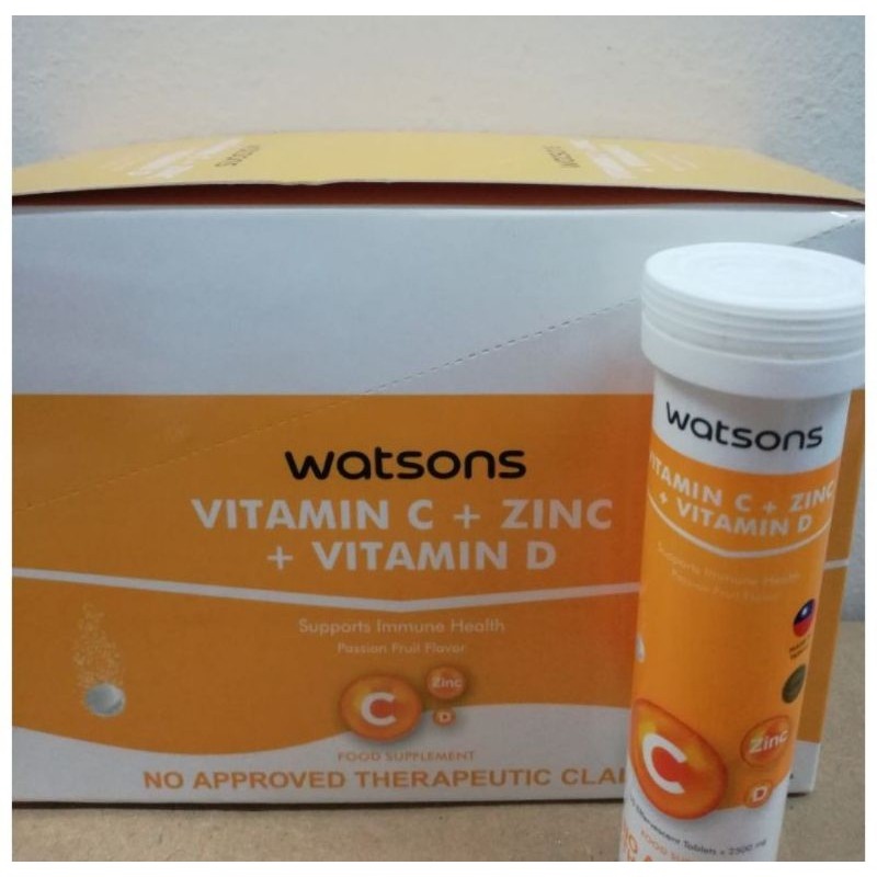☂ Watsons Vit C Zinc and Vit D effervescent tab | Lazada PH
