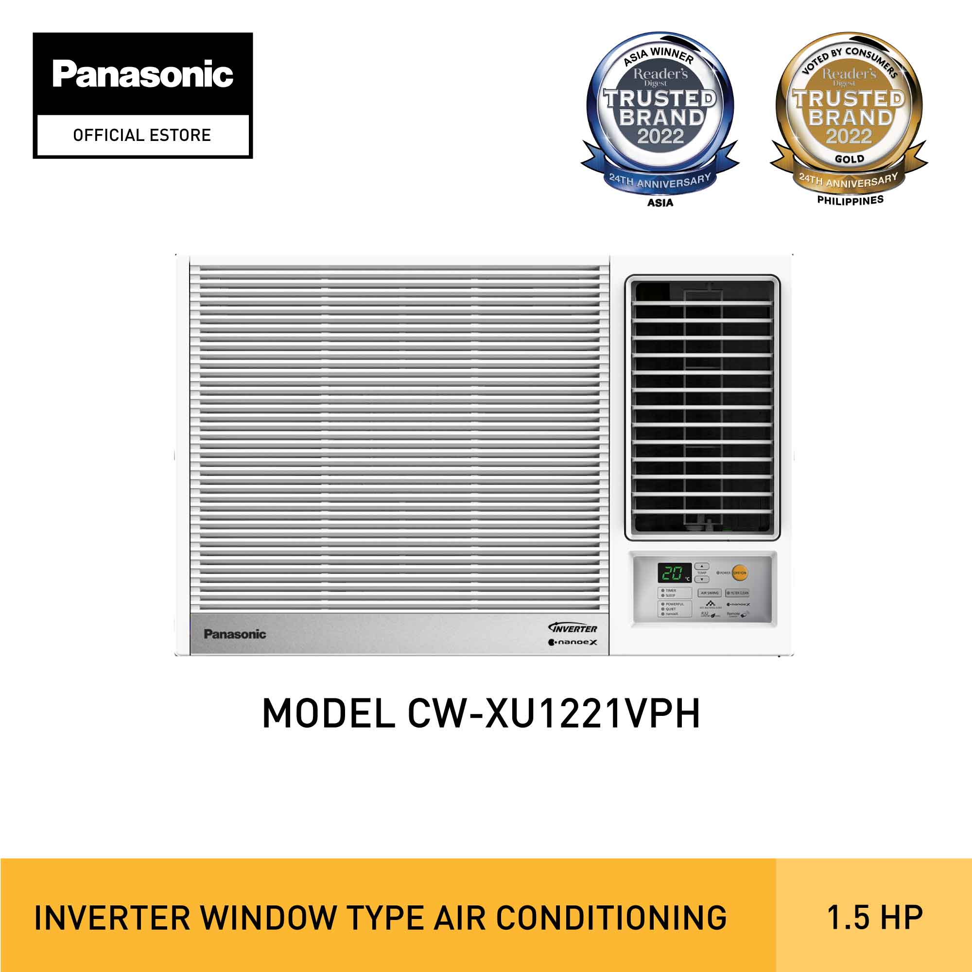 Panasonic CW-XU1221VPH 1.5HP Inverter Window Type Air Conditioning With ...