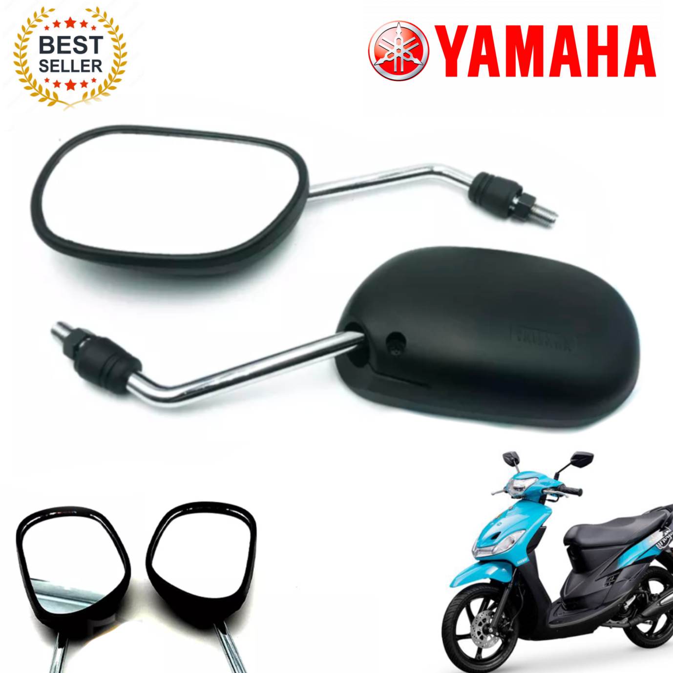 YAMAHA Sniper 150 Motorcycle Side Mirror Crome Stem | Stock genuine ...