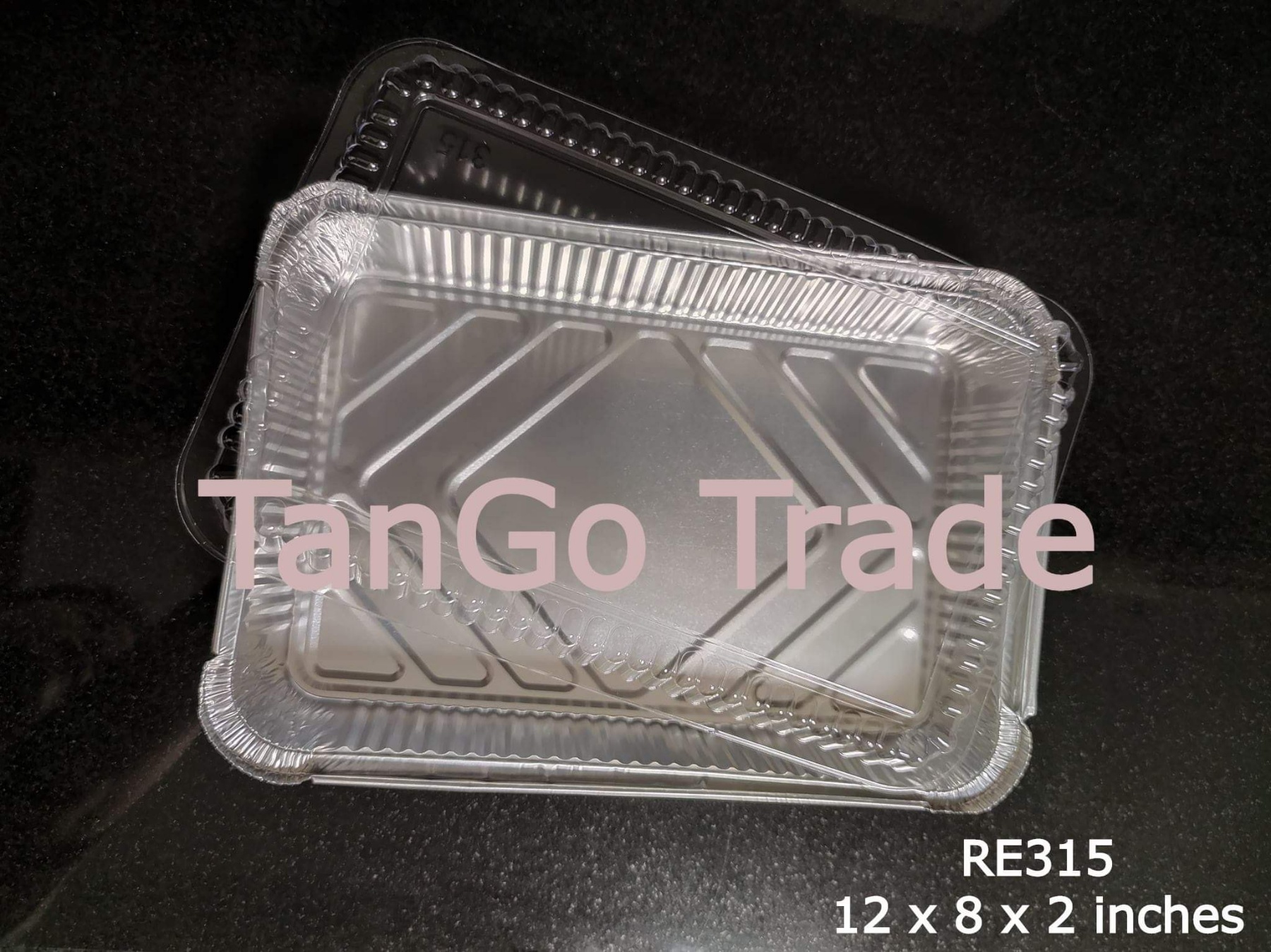 RE315 (12x8x2) Party Tray Medium - Aluminum Tray with Lid - 2300ml ...