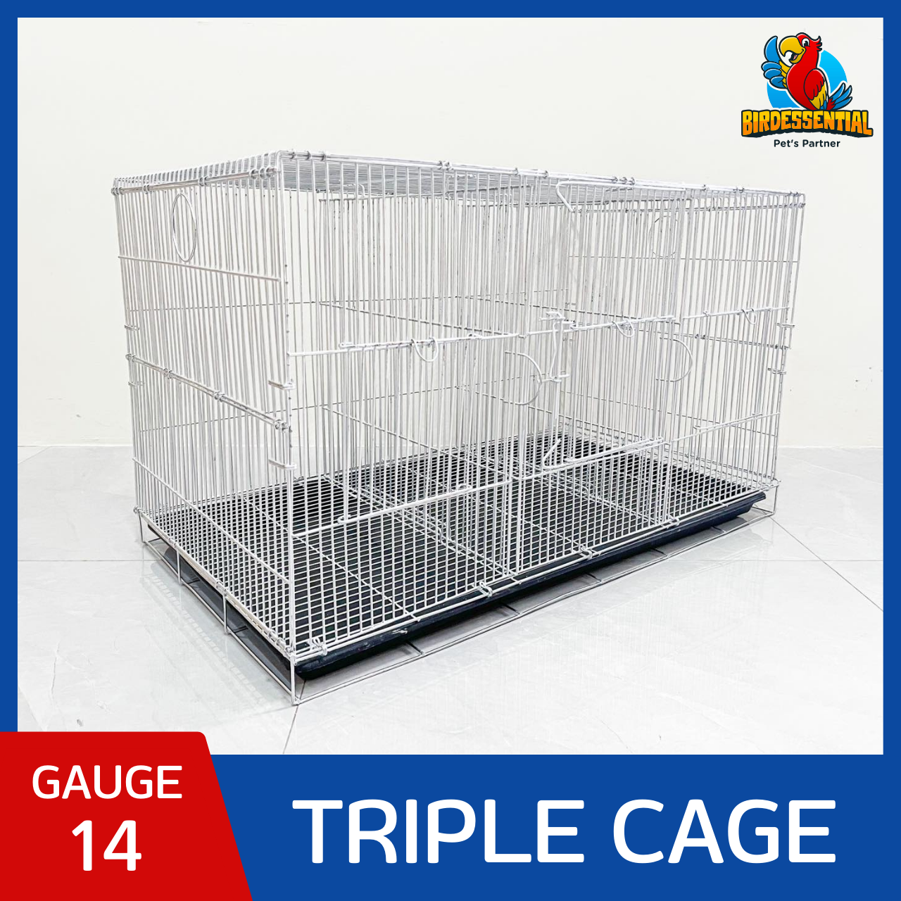 Collapsible Triple Cage (17x30 inches) with removable dividers | Lazada PH