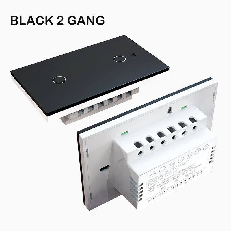 WiFi Switch Smart Wall Light Switch Capacitive No Neutral Wire Glass ...