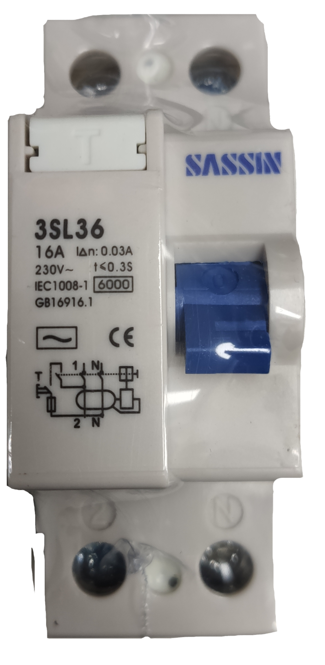 16A 1P+E 2Pole 30ma RCCB ( Sassin), Circuit Breakers ELCB, RCB RCBO ...