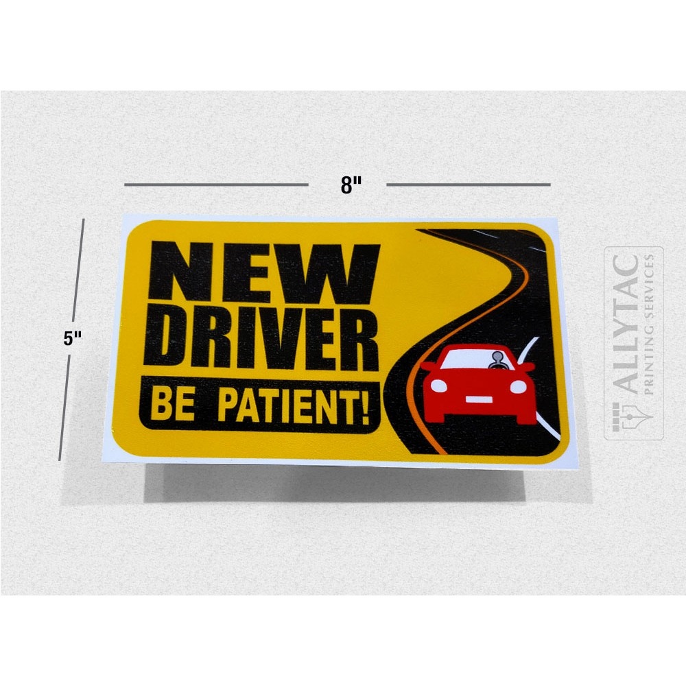 CAUTION NEW DRIVER SIGN - Vinyl Sticker Laminated | Lazada PH