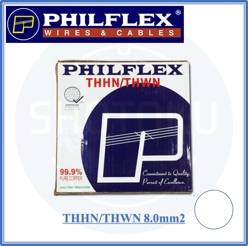 Philflex THHN/THWN Stranded wire 8.0mm2 (#8) 150 meters per box | Lazada PH
