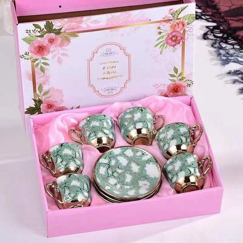 Twenty Three 12 pcs Ceramic Coffee Cup Saucer Gift Box Set Bone China ...