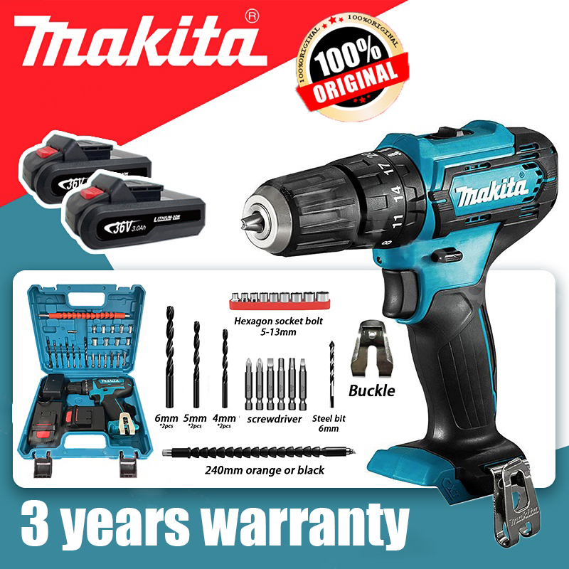 Makita Cordless Electric Drill 36V Lithium Battery Electric Hand Drill ...