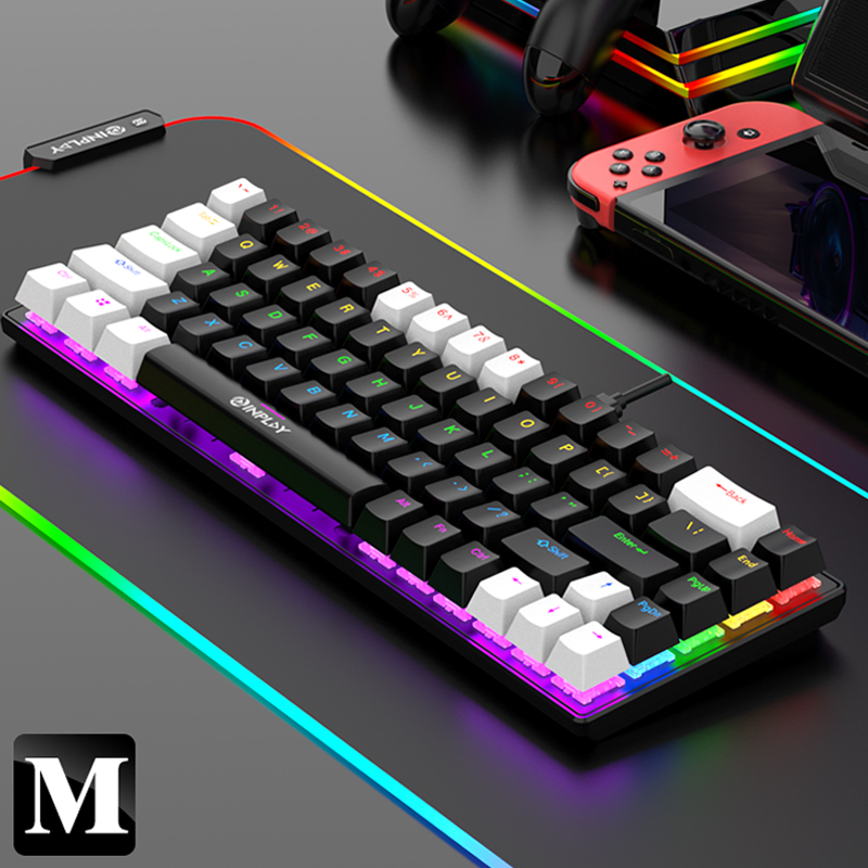 Inplay 68 Key Wired Mechanical Keyboard Hot Swappable With Red Switch ...
