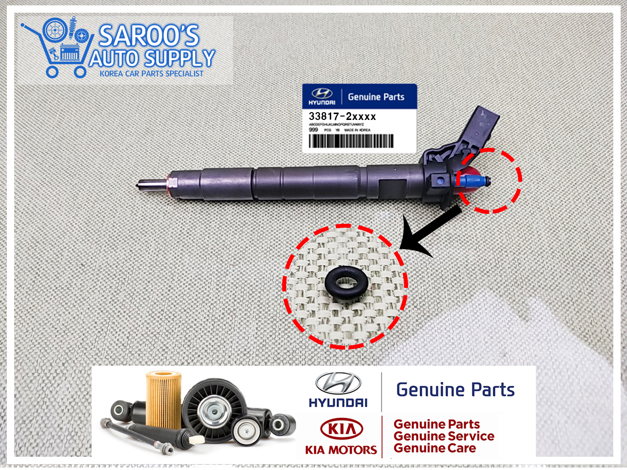 High Pressure Fuel Injector O-Ring set For Piezo type , Hyundai , KIa ...