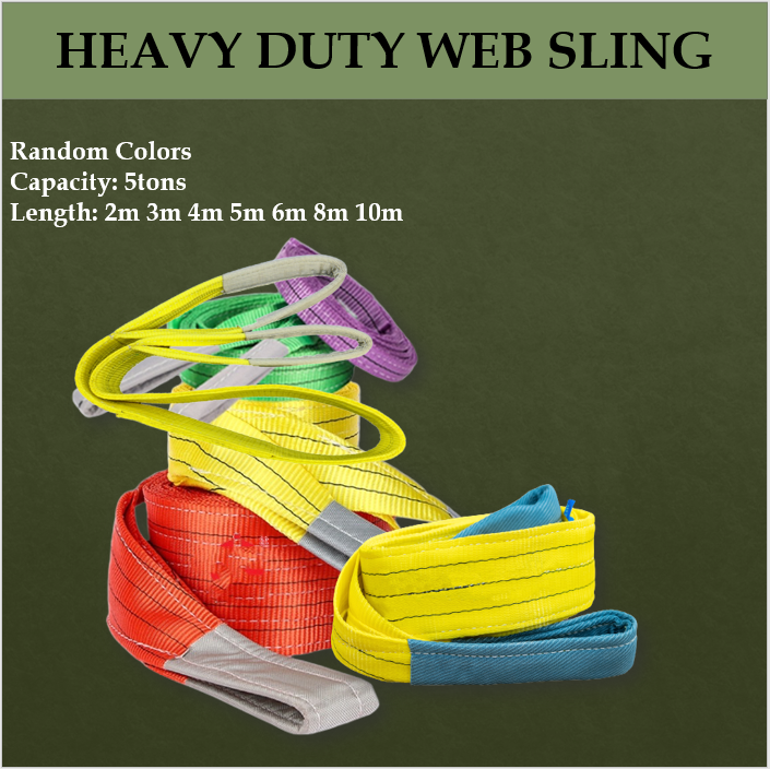HEAVY LIFTING BELT ROPE WEBBING SLING BELT WITH DOUBLE REINFORCED EYE ...