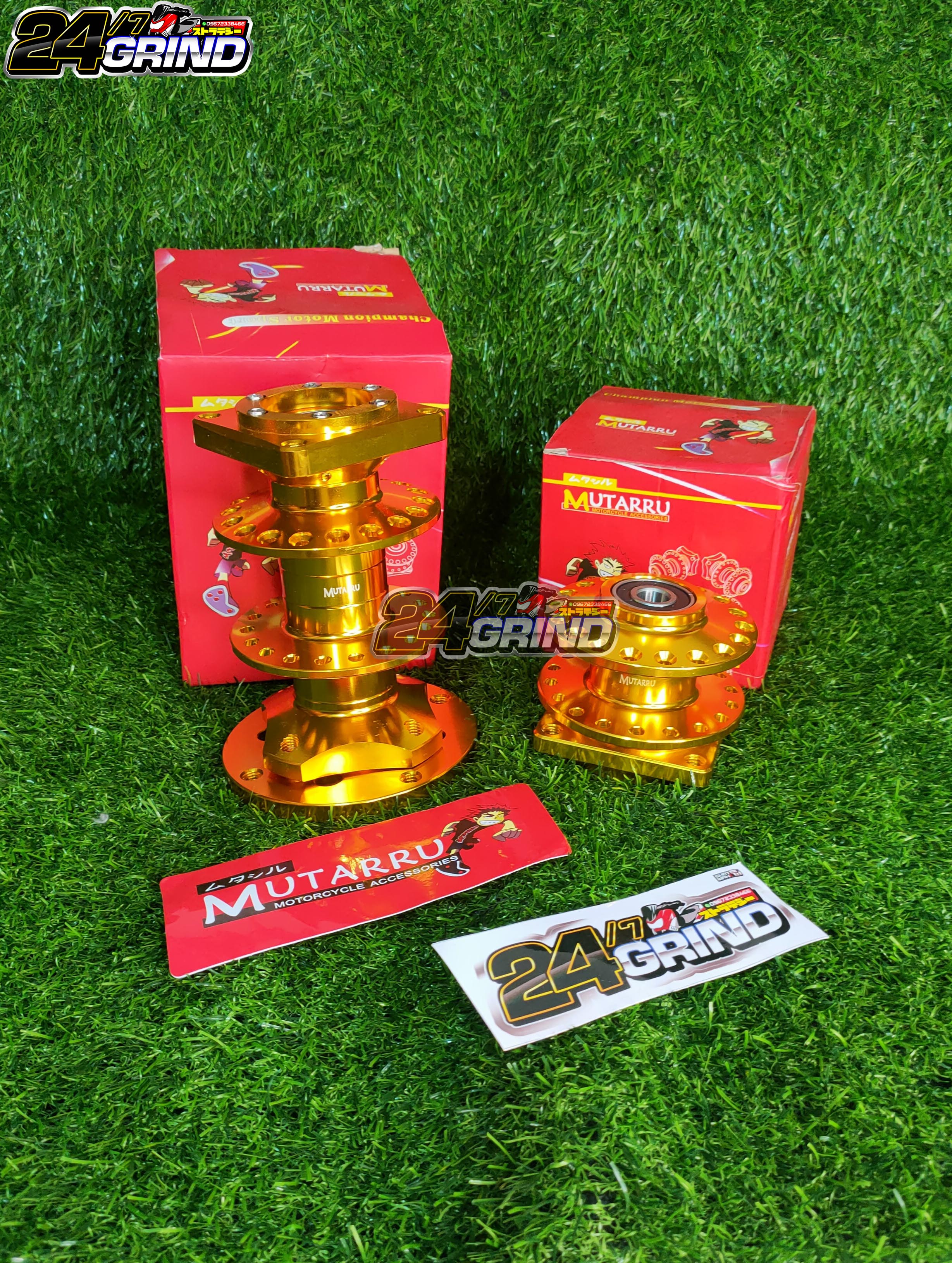 LIGHTEN HUB CNC MUTARRU 2 in 1 (GOLD) FOR RAIDER 150 / WAVE 125 / XRM ...