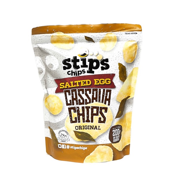 Stips Chips Salted Egg Cassava Chips Original 200g | Lazada PH