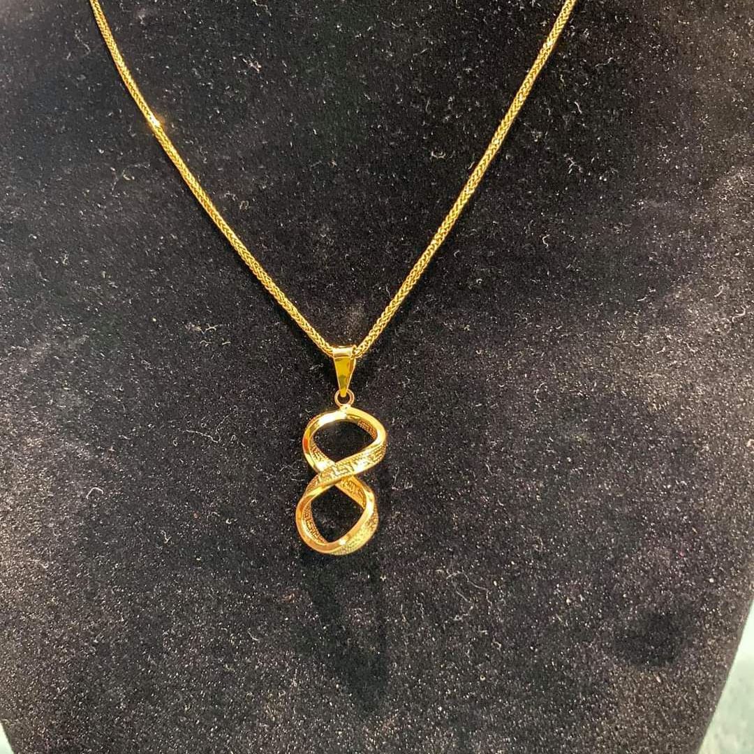 Saudi 18k Pawnable High Appraisal Infinity Pendant | Lazada PH