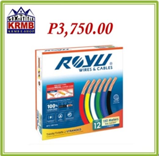ROYU THHN / THWN ORIGINAL Stranded Wire #12 3.5mm2 7 strands 150 meters ...