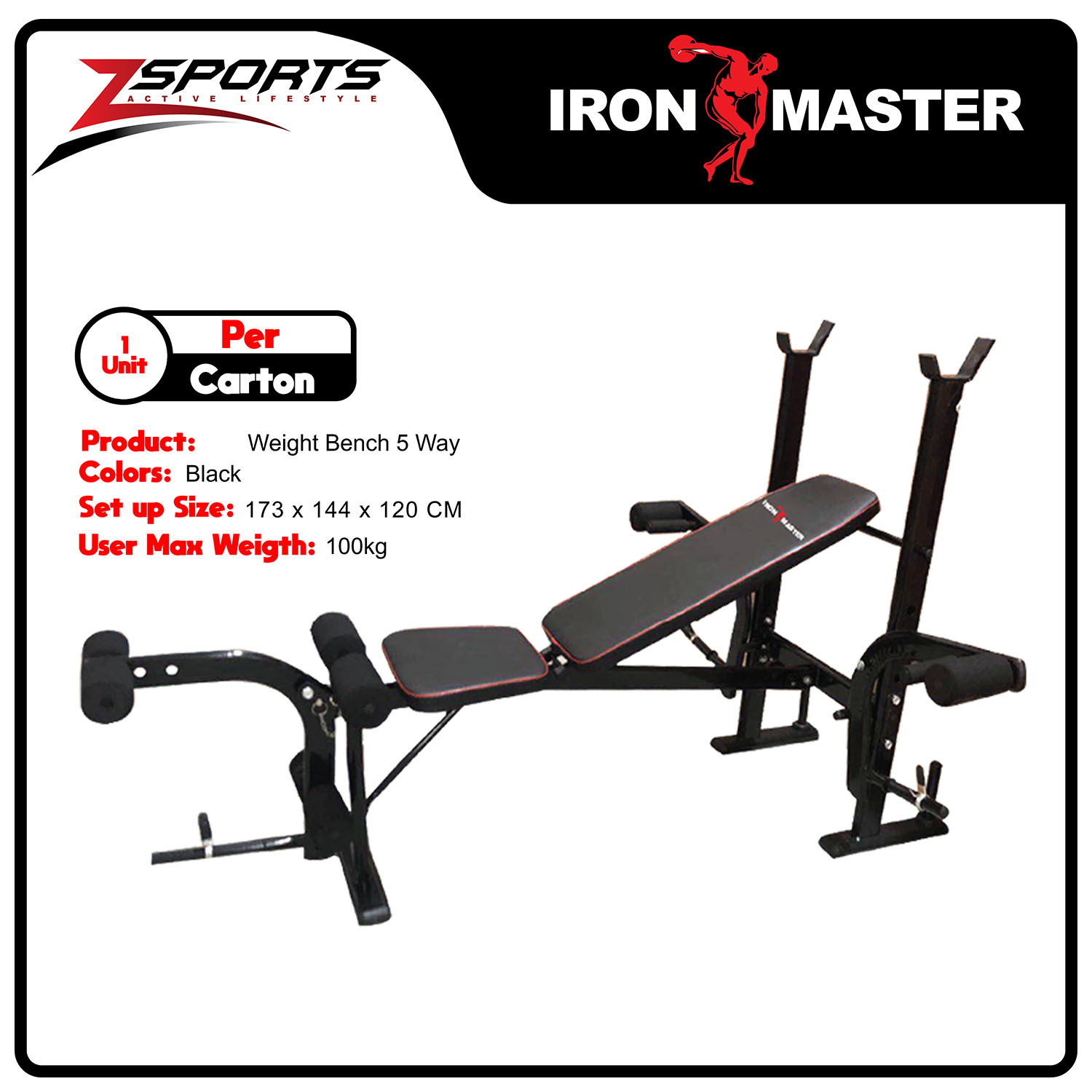 Iron Master Bench 5-Way x 1 unit | Lazada PH