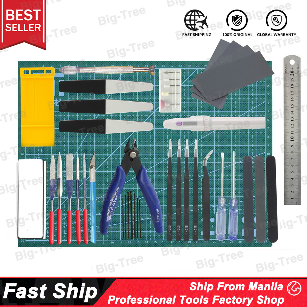 33PCS Model Tools Kit Modeler Basic Tools Craft Set Hobby Building ...