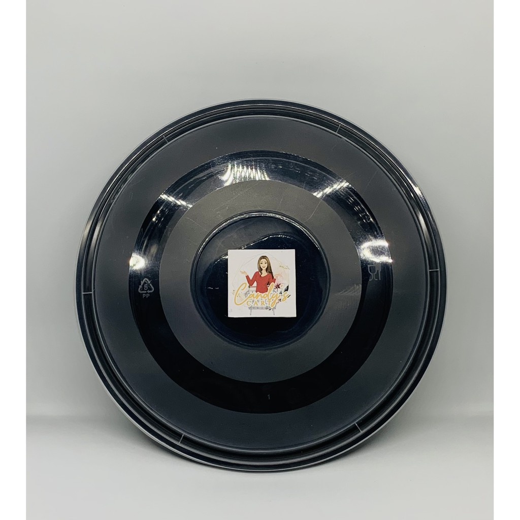 Premium Black Microwavable Round Plastic Food Container 2000ml (Take ...