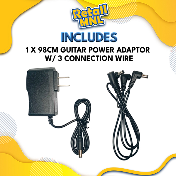 Retailmnl Guitar Pedal Power Adapter Daisy Chain Cable 1 to 3 Ways ...
