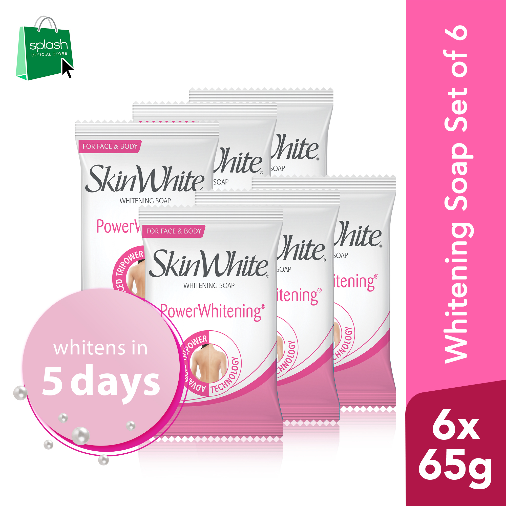 SkinWhite PowerWhitening Soap 65g set of 6 | Lazada PH