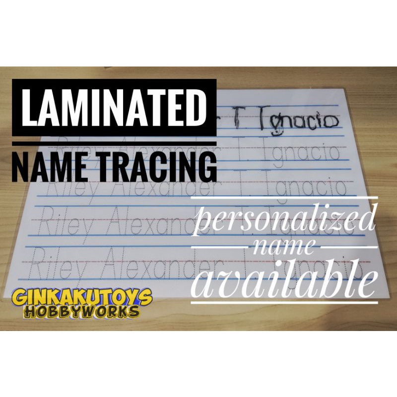 LAMINATED Name Tracing LOWEST PRICE A4 Size Reusable Name Tracing ...