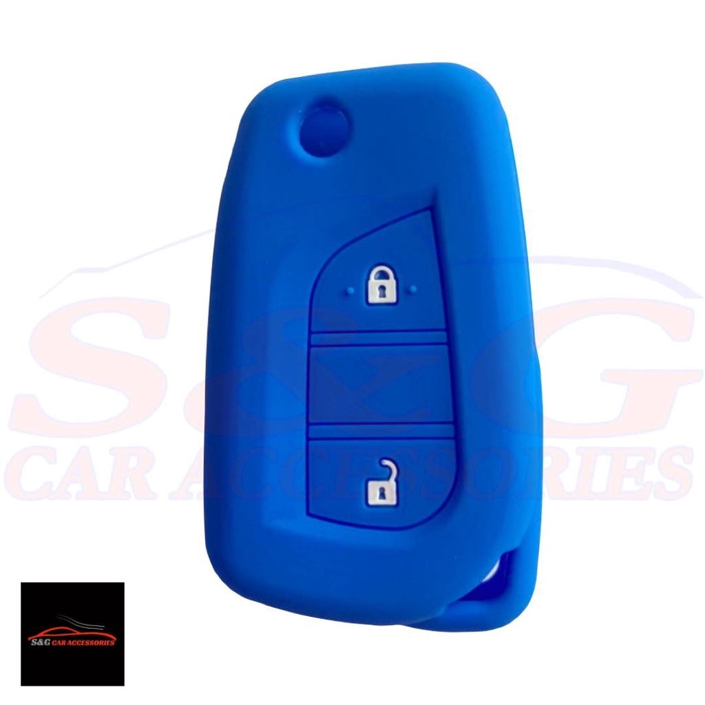 Silicon Car Key Remote Flipkey Cover for Toyota Fortuner Hilux Altis ...