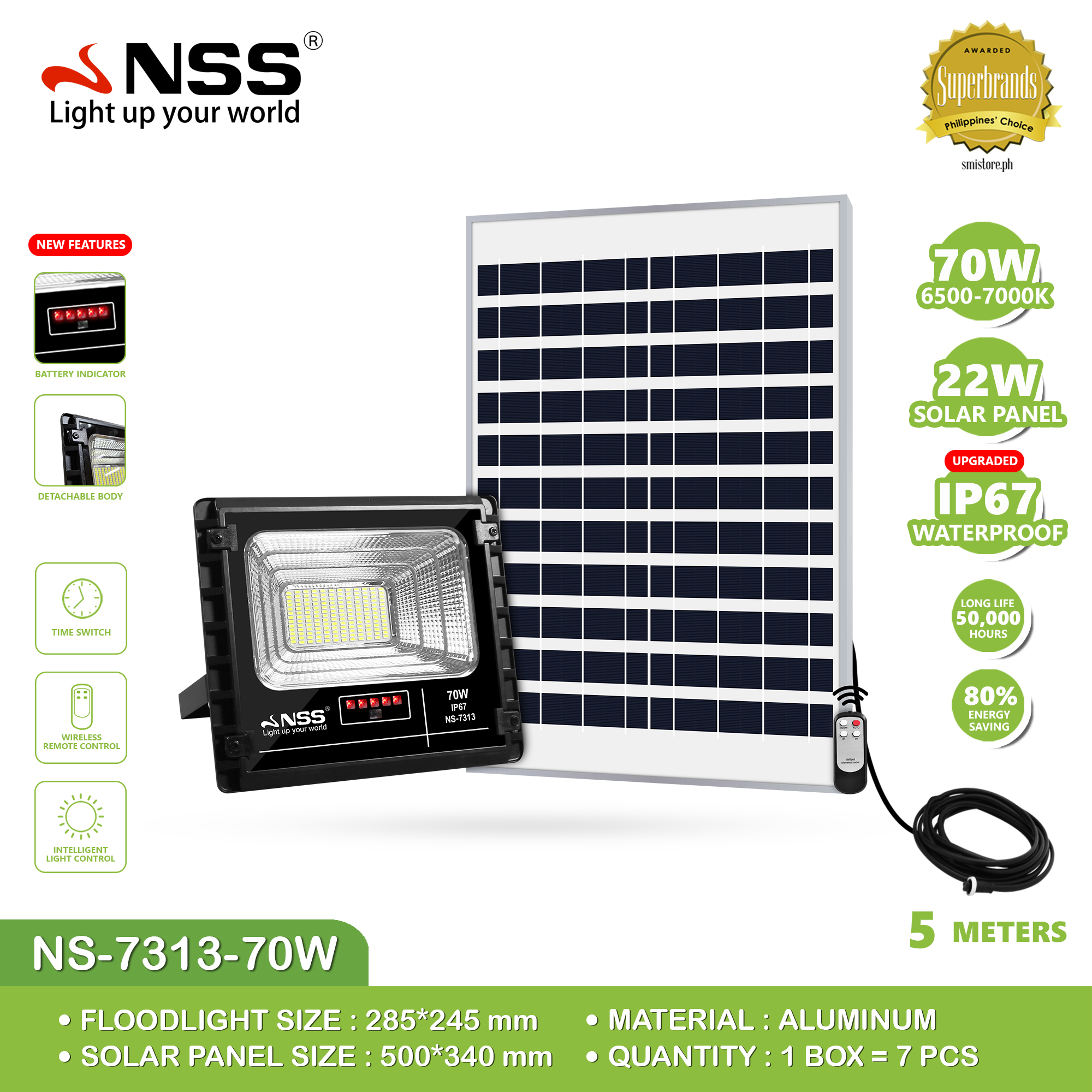 NSS solar light outdoor waterproof with panel outdoor original Lighting ...