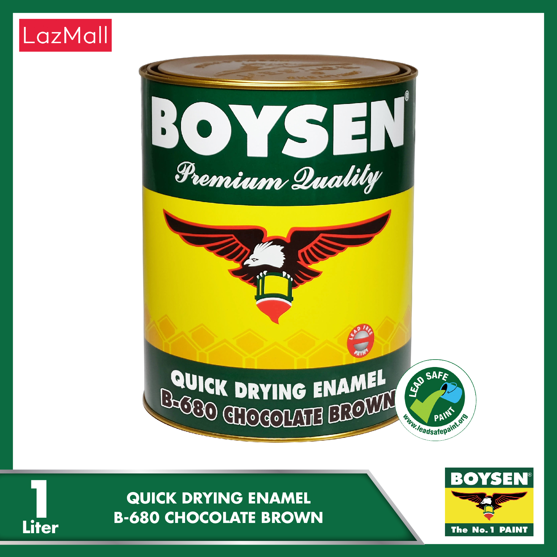 BOYSEN Quick Drying Enamel Chocolate Brown B680-1L | Lazada PH