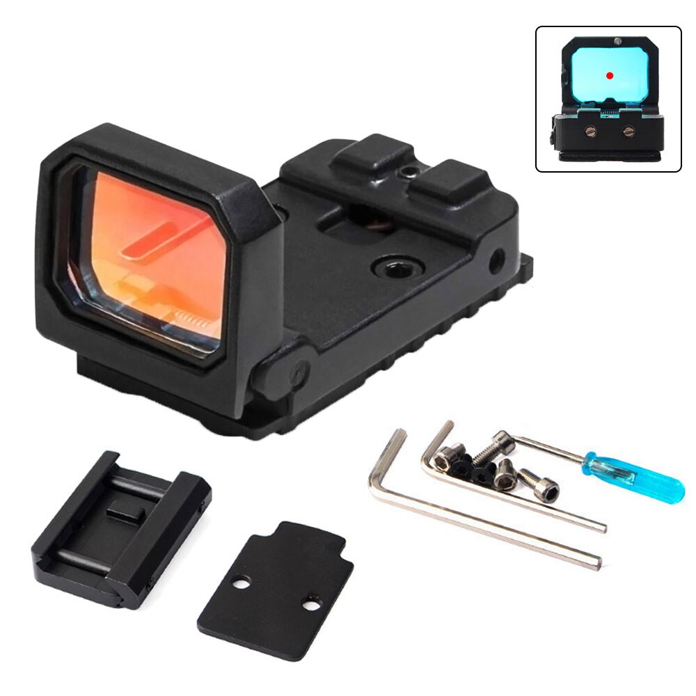 Tactical Flip Up Red Dot Sight RMR Scope Mount Foldable Compact RMR ...