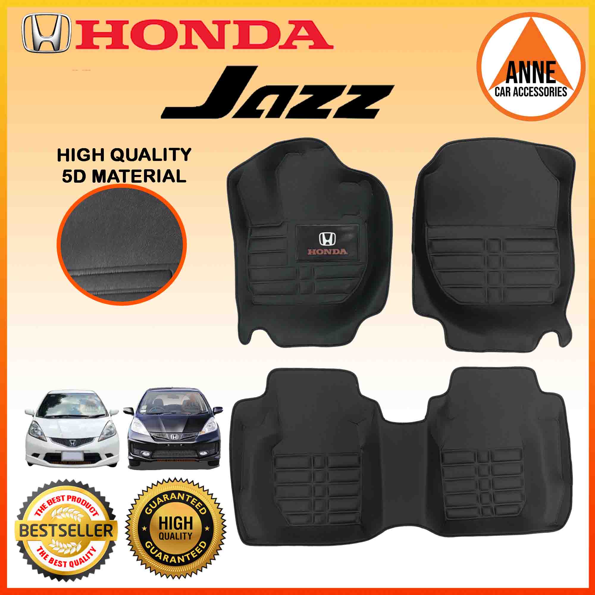 TPE / 3D / 5D Black / 5D Carbon Fiber / 5D Diamond Deep Dish for Honda Jazz GE 2009 - 2013 ...