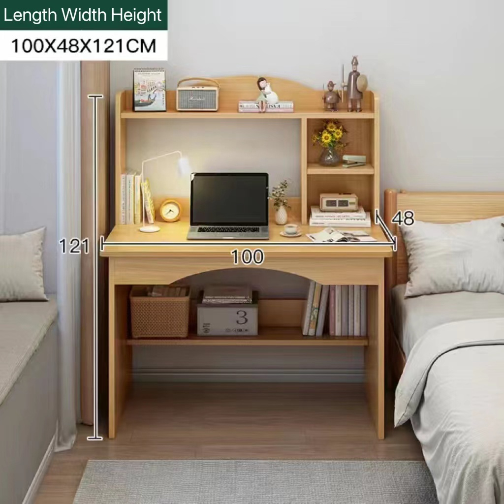 100/120CM Kid Student Study Desk With Book Shelf Computer Table Home ...