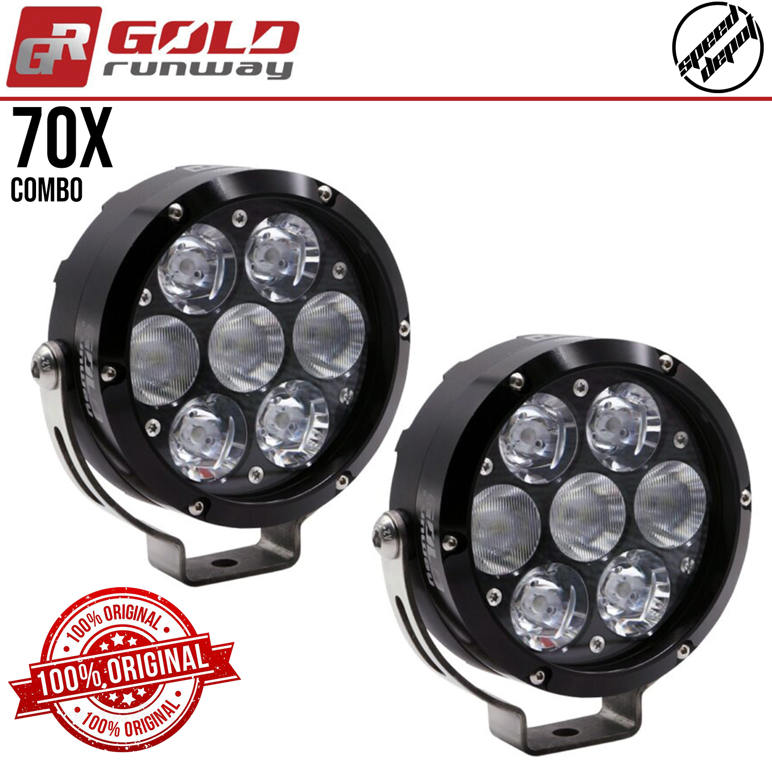 Goldrunway GR70X COMBO 70W 6500K 7500LM LED Auxiliary Lamp | GR-70X ...