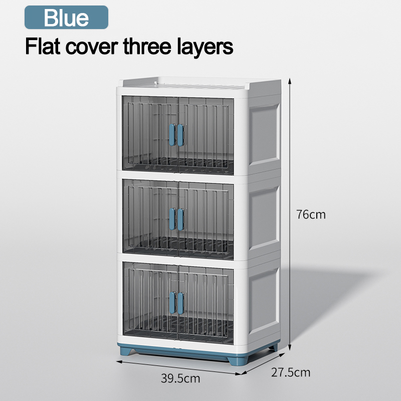 SHEPHO 3 Layers Multifunctional Kitchen Tableware Cupboard With Cover ...