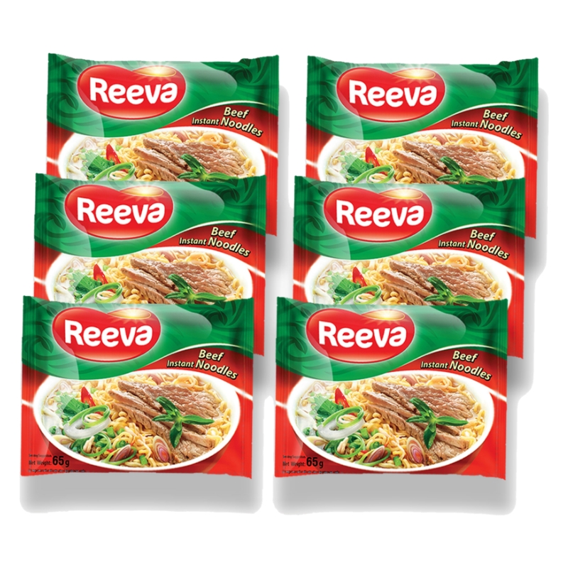 Reeva Beef Instant Noodles 65g x 6 | Lazada PH