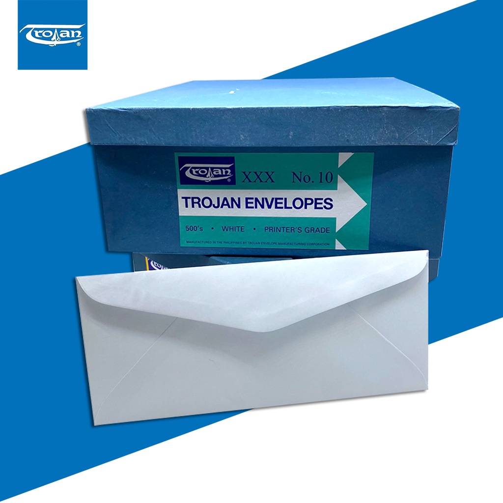 Trojan 10 3X PG White Long Letter Envelope 500'smkE | Lazada PH