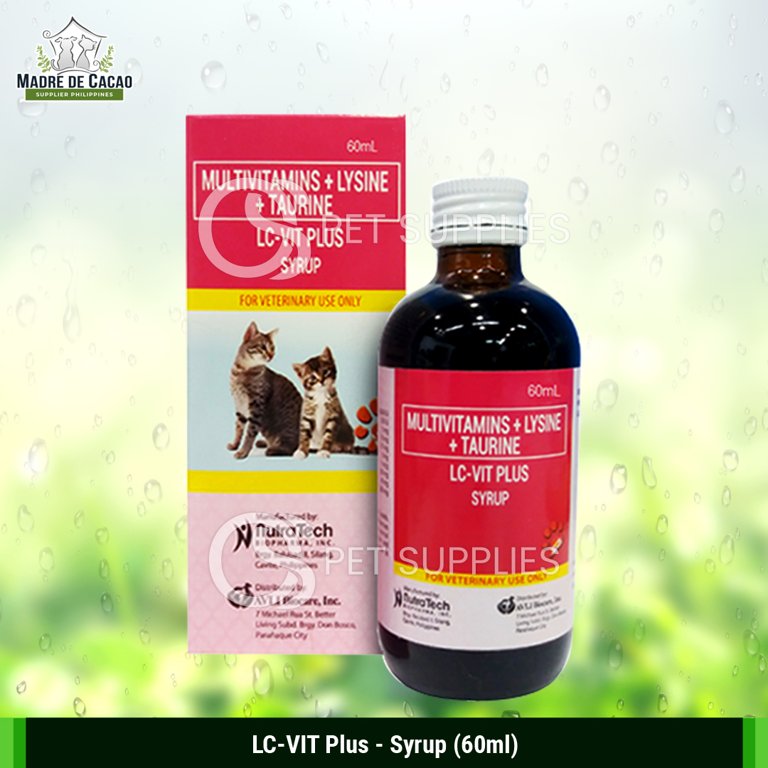 LC-VIT PLUS SYRUP Multivitamins + Lysine + Taurine For Cats and Kittens ...
