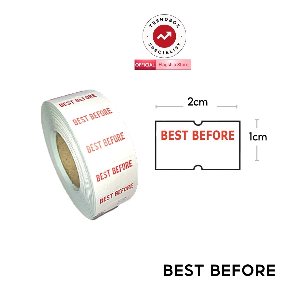Trendbox Price Tag Best Before Expiry Date Sticker 1000pcs | Lazada PH