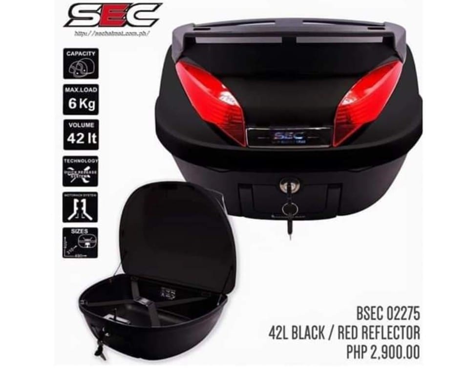 Original SEC 42 Liters Top Box with base plat (2 different Designs ...