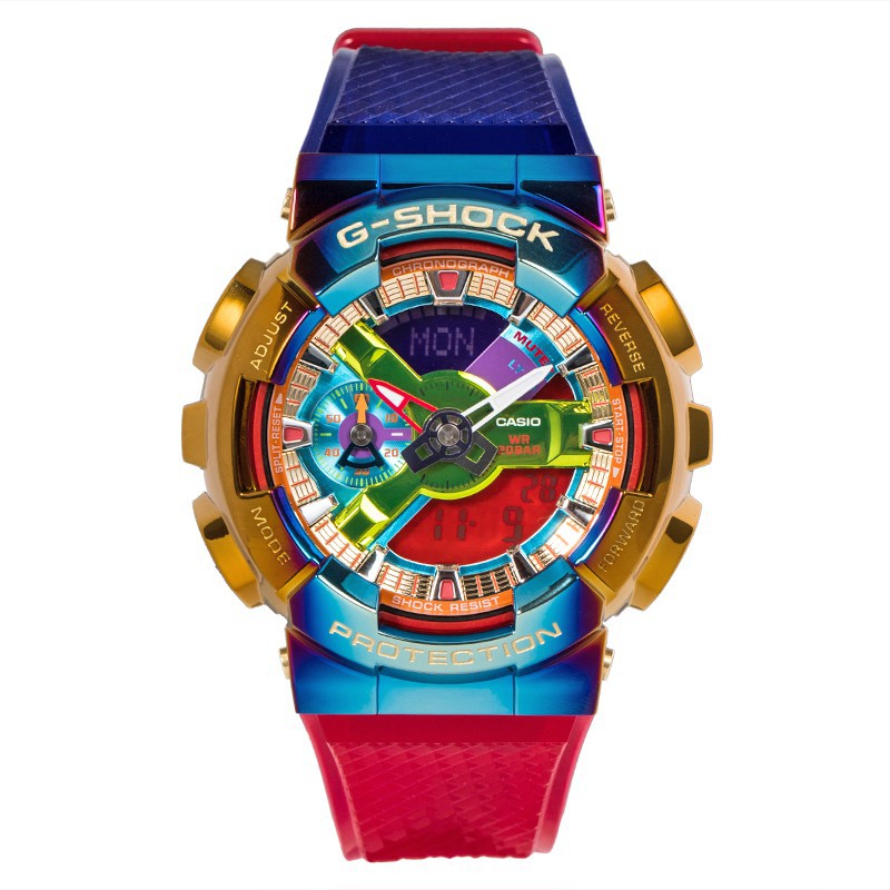 HOT★【Ready Stock】Casio Watch men's volcano thunder rainbow metal case ...