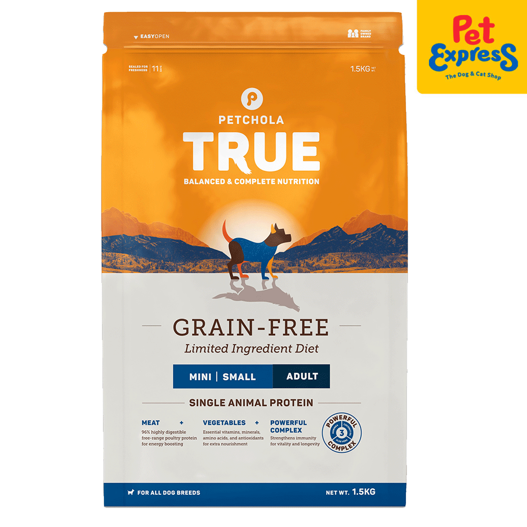 Petchola True Grain Free Adult Mini and Small Dry Dog Food 1.5kg ...