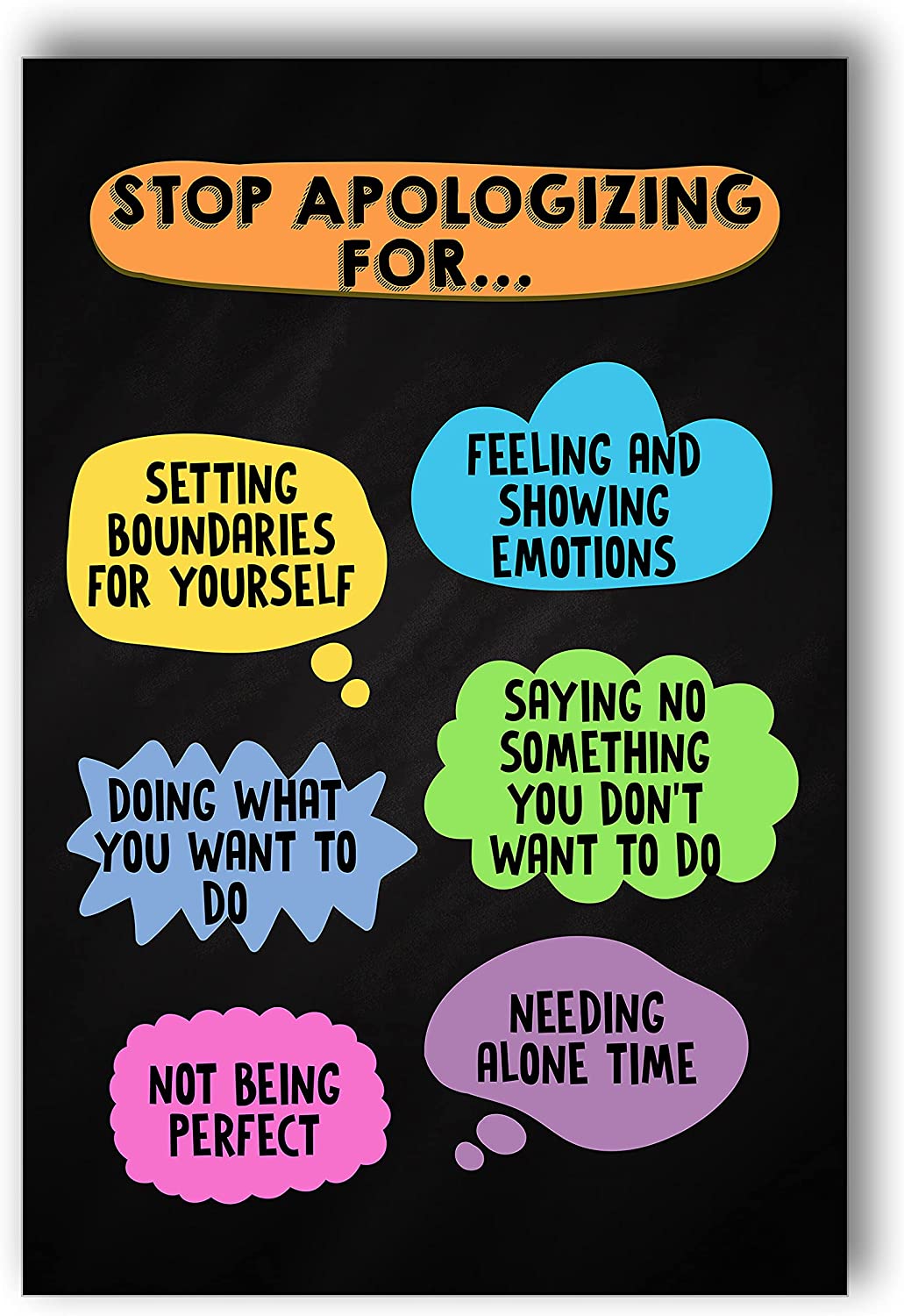 Stop Apologizing for Print Mental Health Posterchool Psychology ...