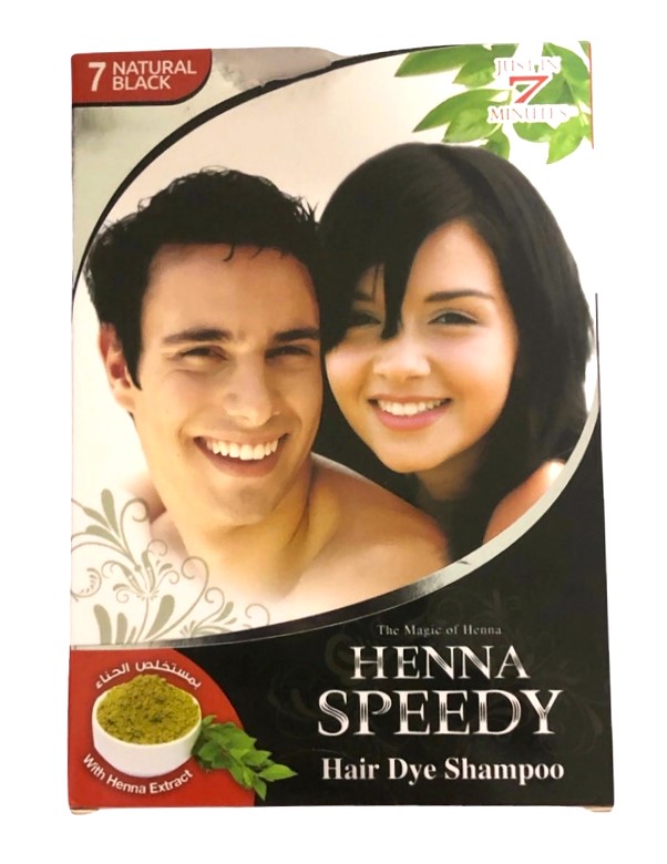Henna Speedy - Natural Black Hair Dye Shampoo - From Thailand (30ml ...