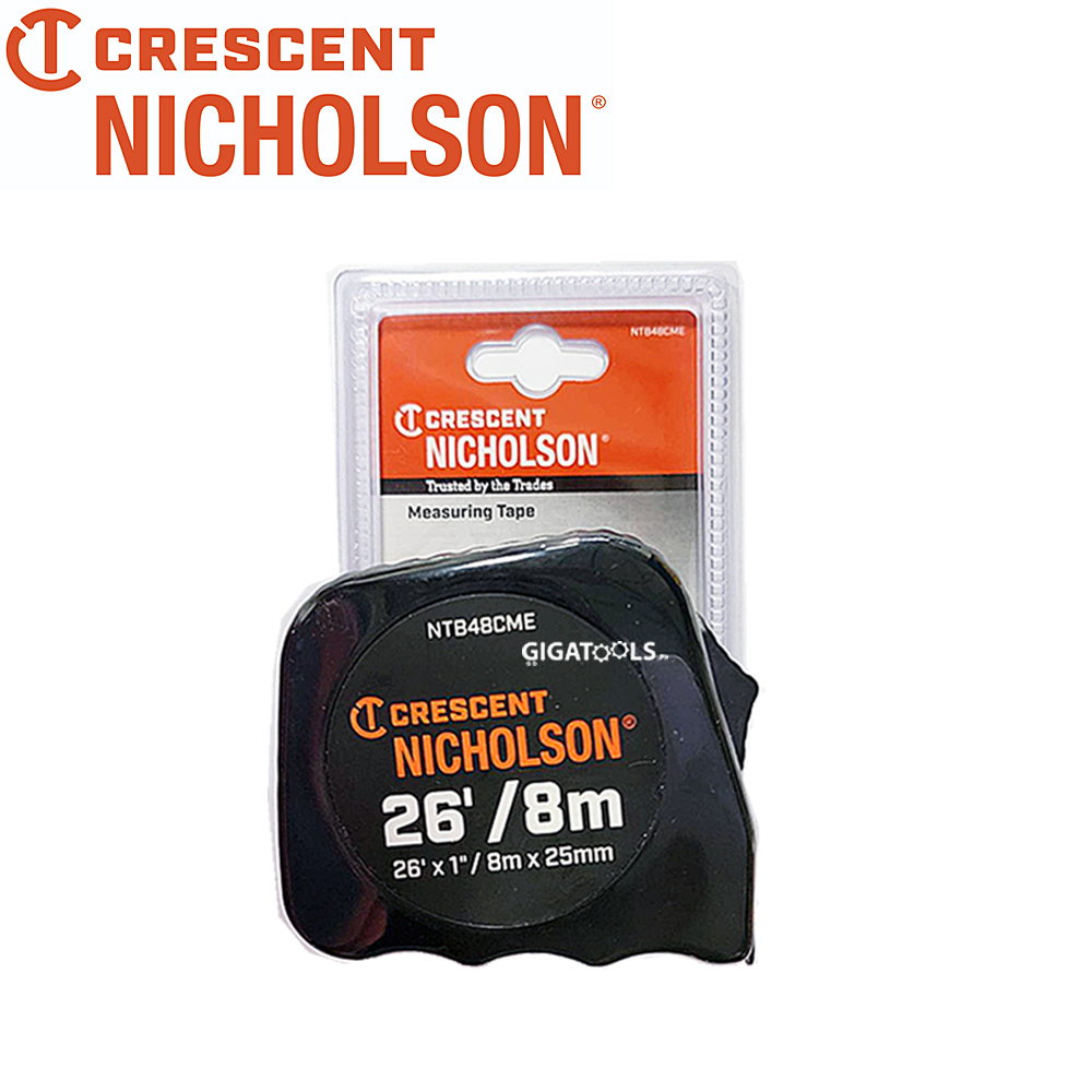 Crescent by Nicholson Tape Measure ( 3m, 5m, 8m ) ( Black ) ( TAPMSR ...