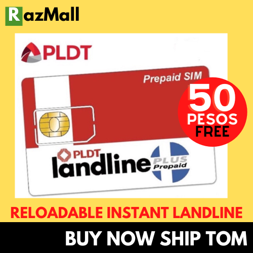 PLDT Landline Prepaid SIM Card Free Php 50 Load 02 AREA CODE | Lazada PH
