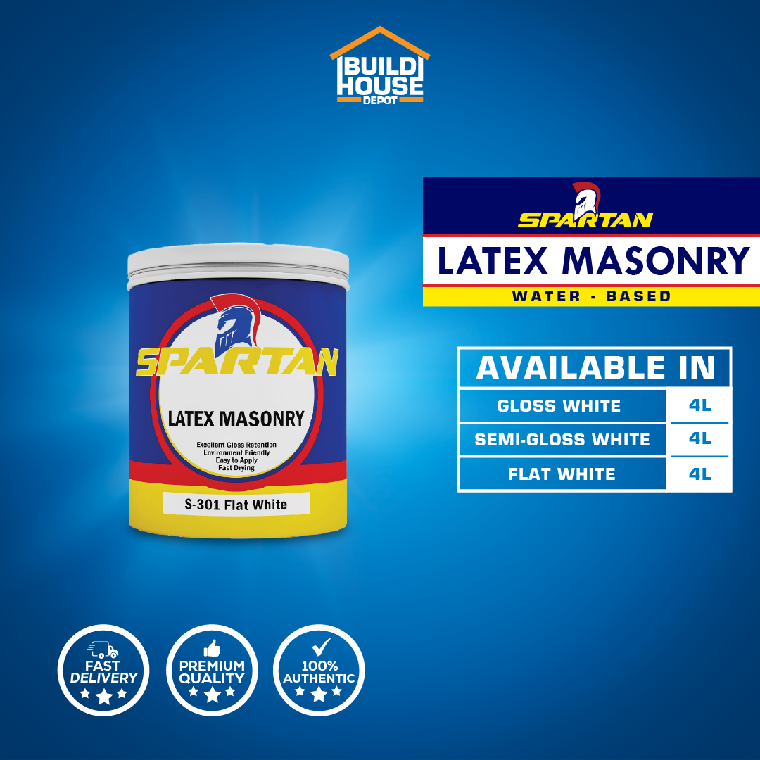 SPARTAN Latex Masonry Paint - Flat White | Gloss White | Semi-Gloss ...