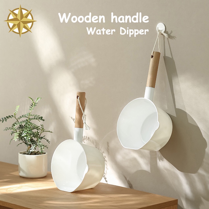 NORDIC WATER DIPPER WITH WOODEN HANDLE TABO WATER SCOOP WATER SCOOPER ...