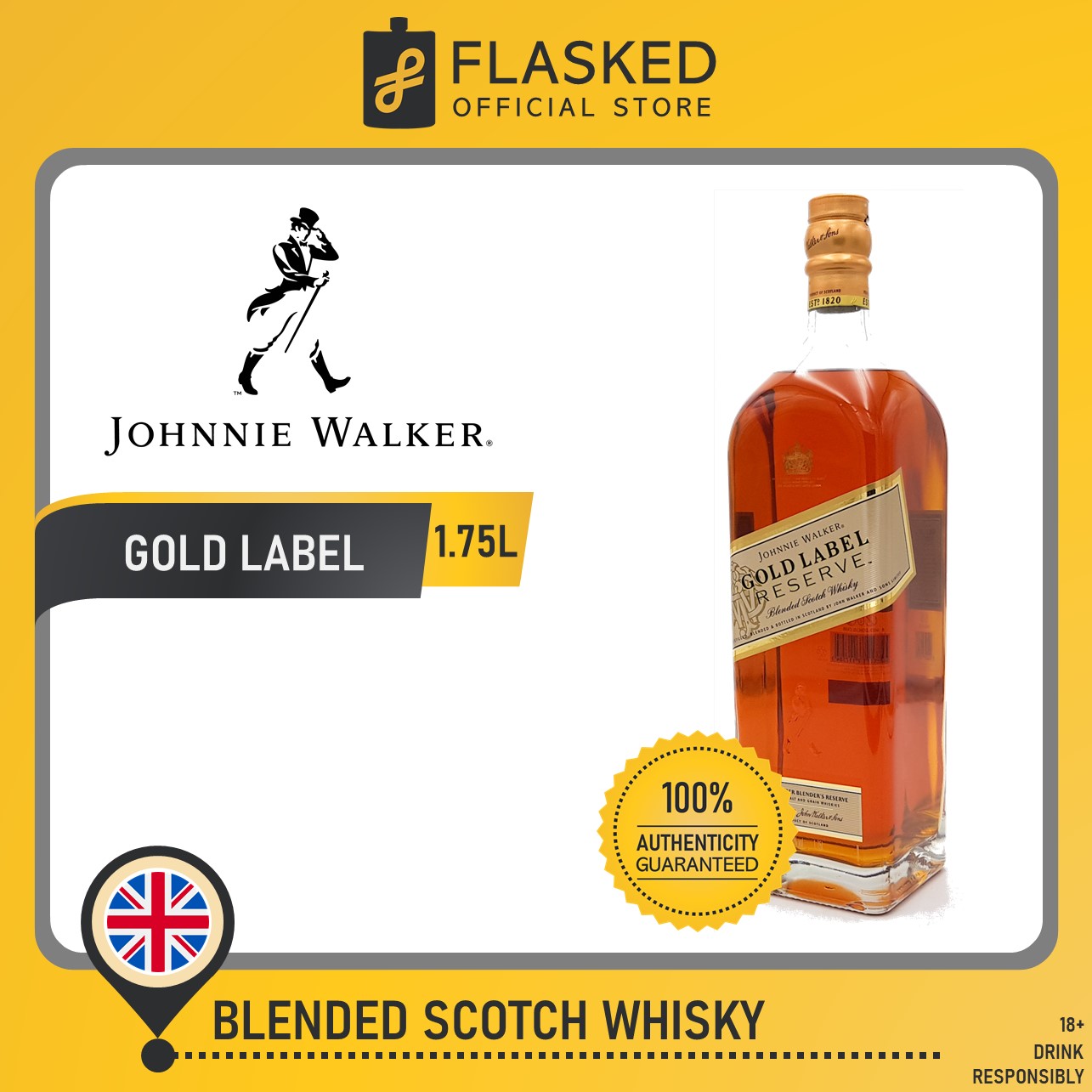 Johnnie Walker Gold Label Reserve Blended Scotch Whisky 1.75L | Lazada PH